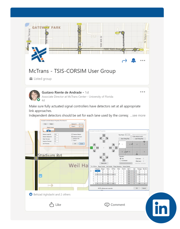 TSIS-CORSIM Knowledge Base - McTrans Center
