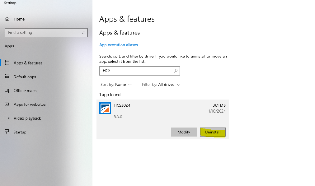 Uninstall - McTrans Center